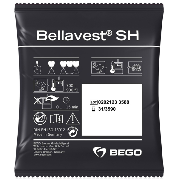 Bellavest SH Crown & Bridges Investment Material 100x100g Bags. Precision