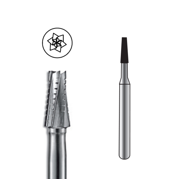 Pac-Dent FG #701 SS (short shank) Taper Fissure Crosscut Carbide Bur ...