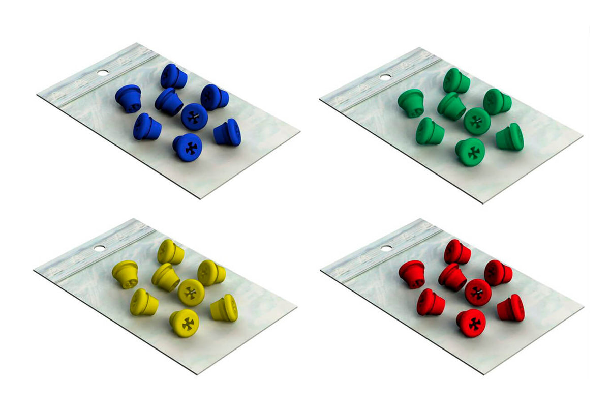 Silicone sockets, pack of 8 pcs. - Red