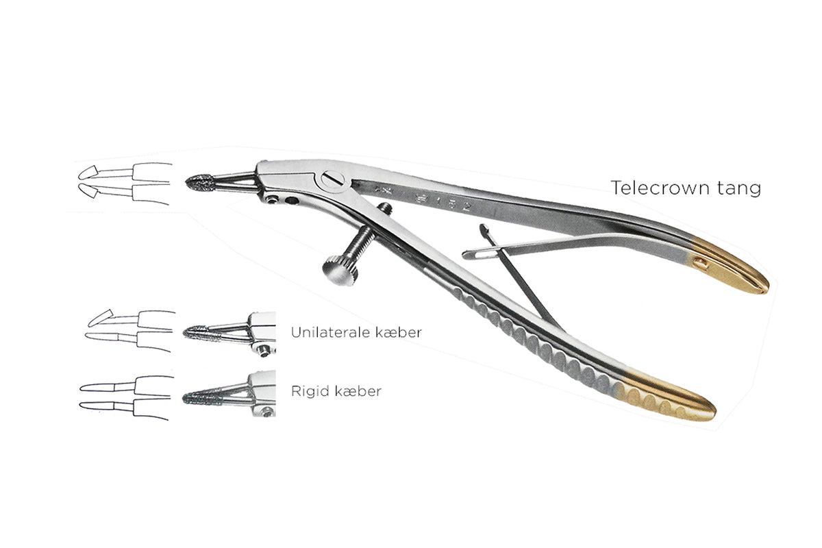 Telecrown pliers with diamond jaws - Unilateral jaws