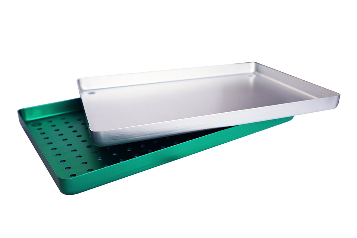 Aluminum cassette base 1/1 - without holes - Green