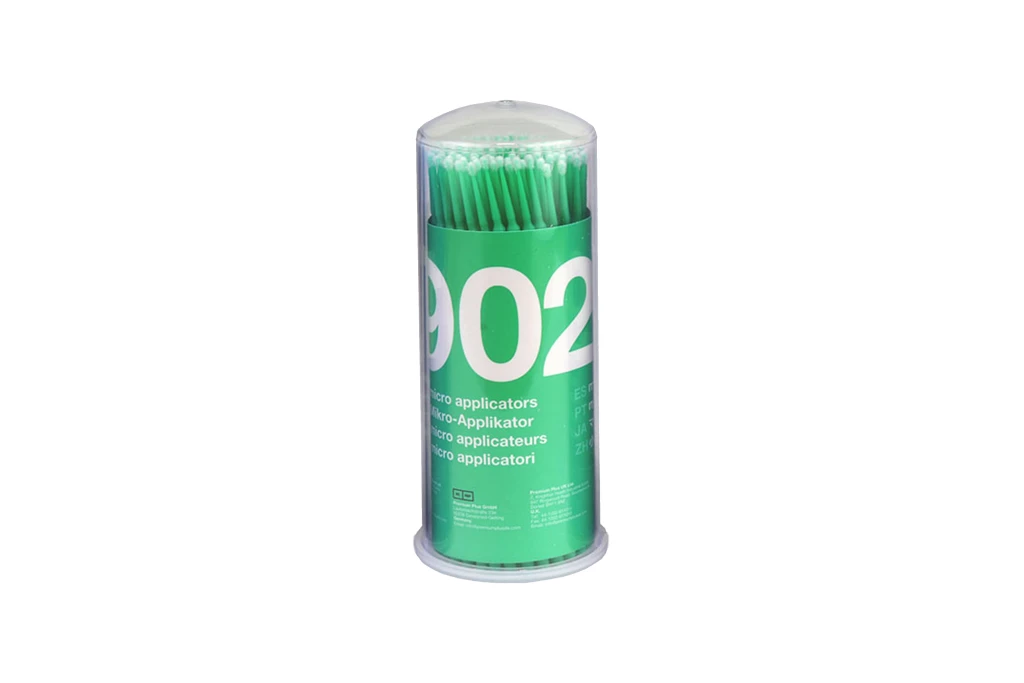 Microbrushes, pack of 4 x 100 pcs - Green - 2.0 mm