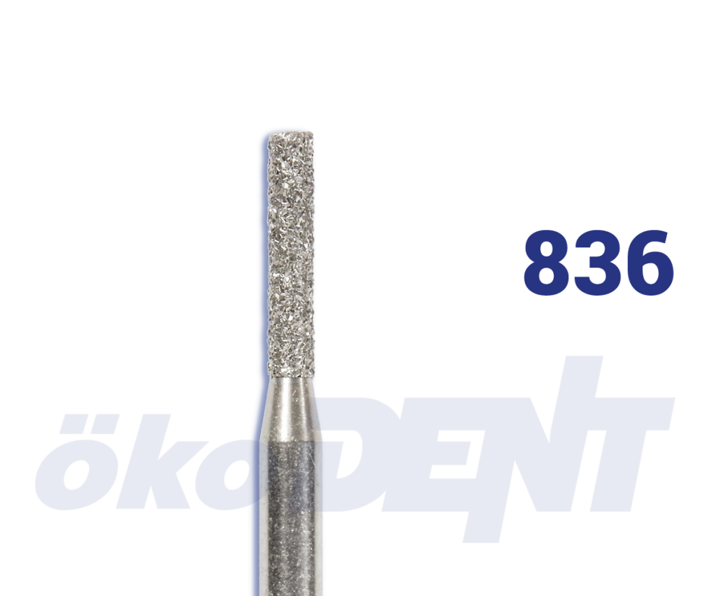 Std-Diamant Medium Burs - Cylinder, HP Shank, L=6mm, D=1.8mm, 5-Pack