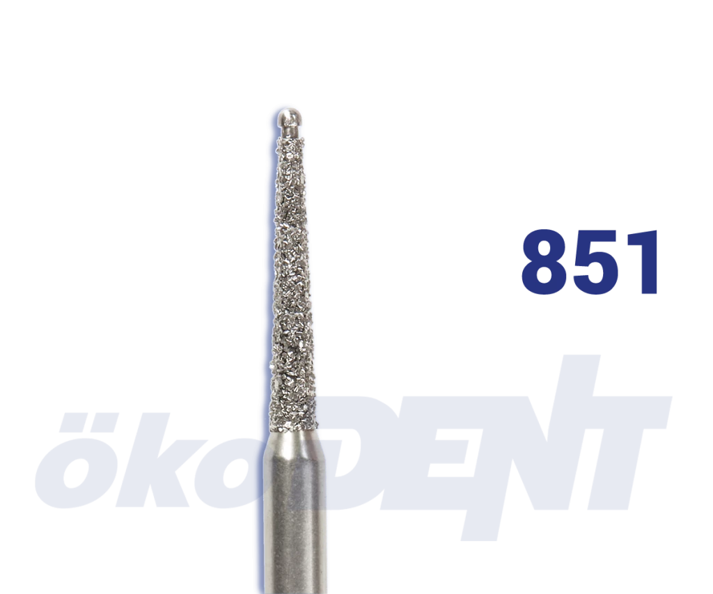 Std-Diamant Medium Burs - Safe END, FG Shank, L=8mm, D=1.2mm, 5-Pack