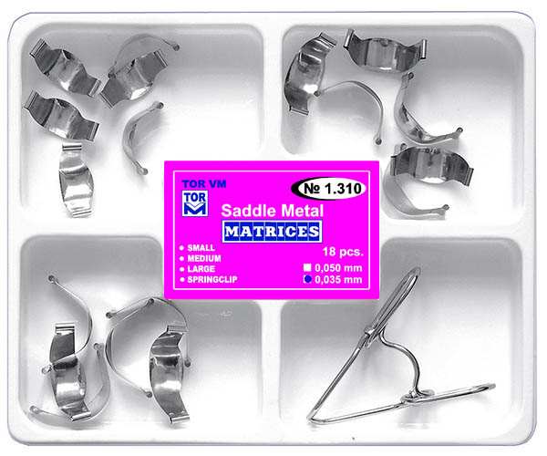 Saddle Contoured Metal Matrices 1.310 (18 pcs.)