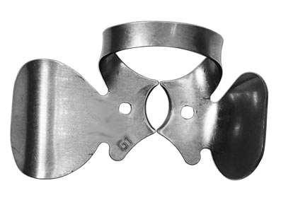 Clamp №G-1 with large asymmetrical jaws for tongue retraction (left ...