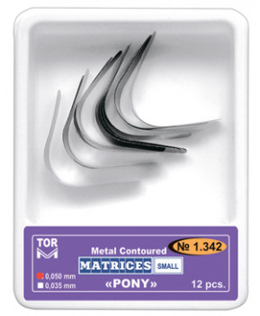 "Pony" metal contoured matrices small 1.342 (12 pcs.)