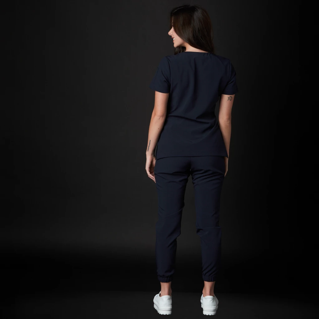 Scrub Set Performance Women Square Antibacterial (Color: Magenta Neon ...