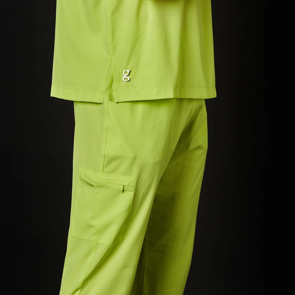 Scrub Set Rockwell Men Summer Hold (Color: Yellow Neon/Size: S)