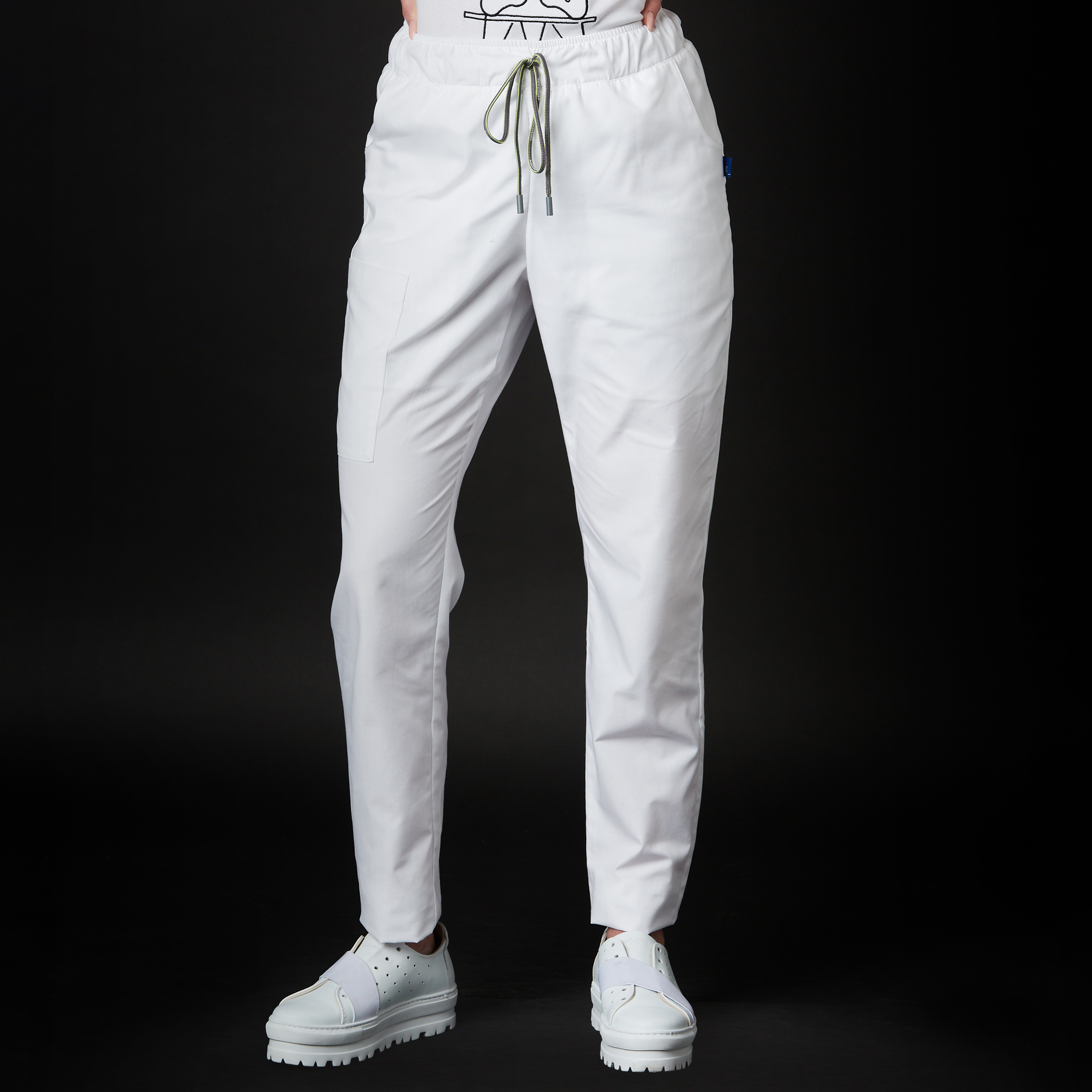 Scrub Pant Dedie Women Tink (Color: White/Size: Xxl)