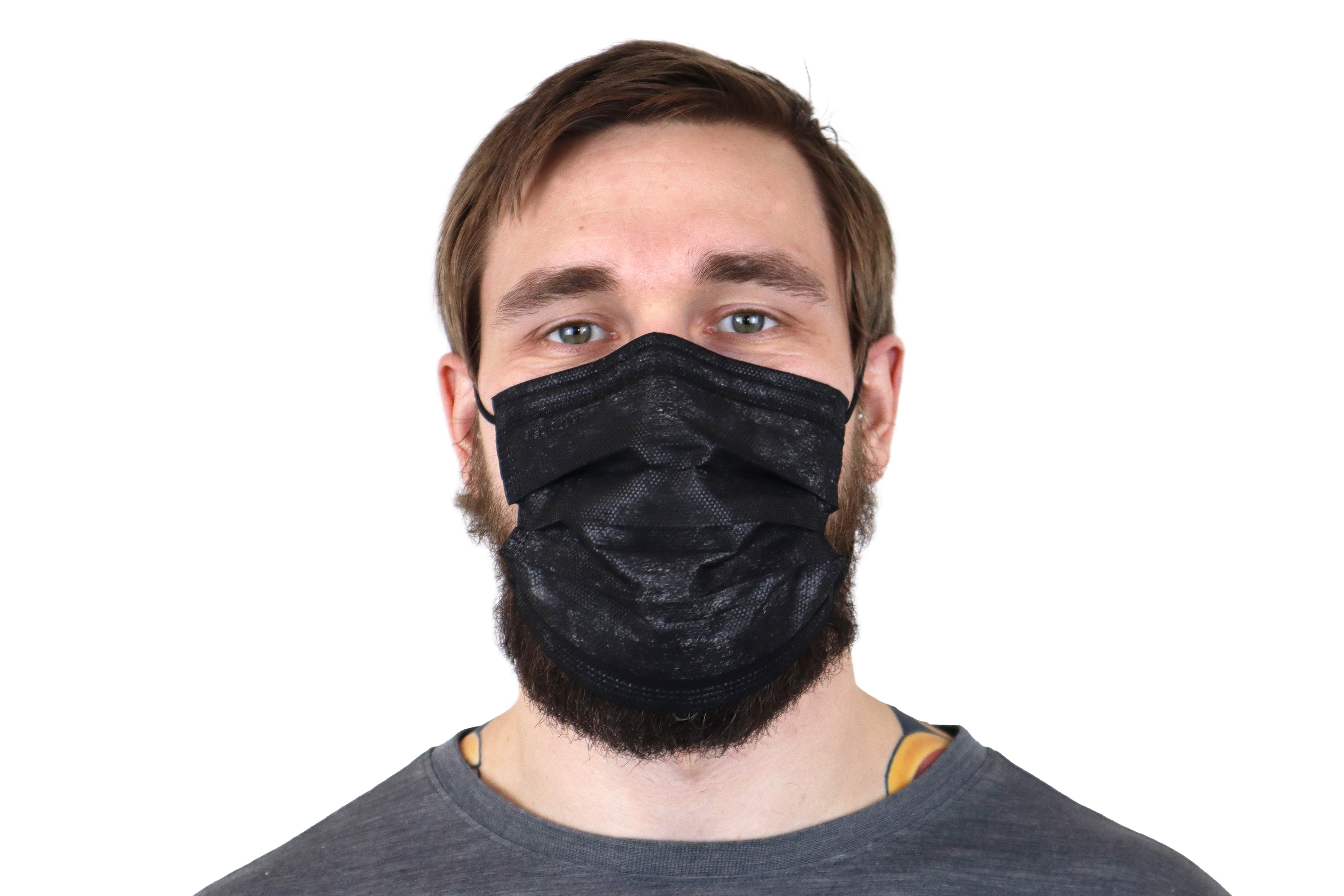 Mascarilla Medistock, paquete de 50 unidades. Negra.