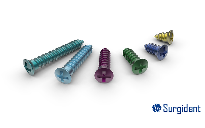 SD-SCREW, Ø1,6 mm x 10 mm, sky blue