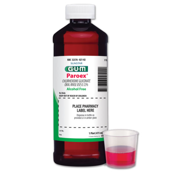 GUM Paroex 0.12% Chlorhexidine Gluconate Oral Rinse 16 oz. Alcohol-Free ...