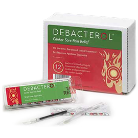 Debacterol Canker Sore Pain Relief, 12 Unit Dose Sets. Topical Treatment