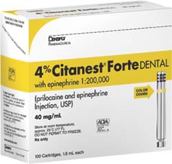Citanest Forte Prilocaine 4% Local Anesthetic with Epinephrine 1:200,000