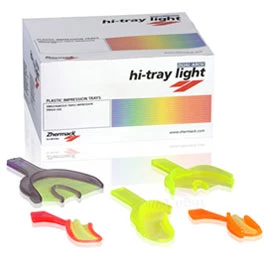 Hi-Tray Light Dual Arch, Quadrant Tray. Clear Plastic Impression Tray