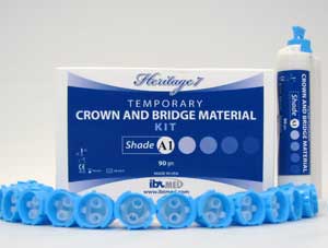 Heritage 7 Temporary Crown and Bridge Material, B2 shade, Self-Cure Bis ...