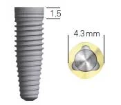 NobelReplace Tapered Groovy RP 4.3 x 10 mm, Internal Tri-Channel Connection