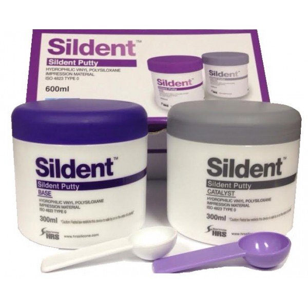 Sildent VPS Impression Material, Putty - REGULAR Set, 1 - 300 mL Jar ...