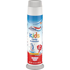 AquaFresh Kids Pump Fluoride Toothpaste, Bubble Mint Flavor, Case of 24 ...