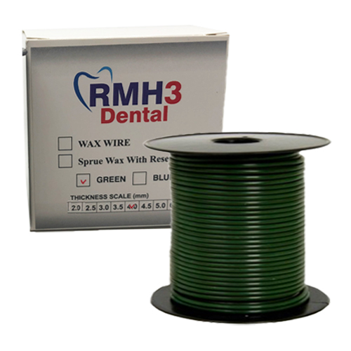 RMH3 Dental Wire Wax 250 g Roll - 3.5 mm, Green. Spruce wax with special